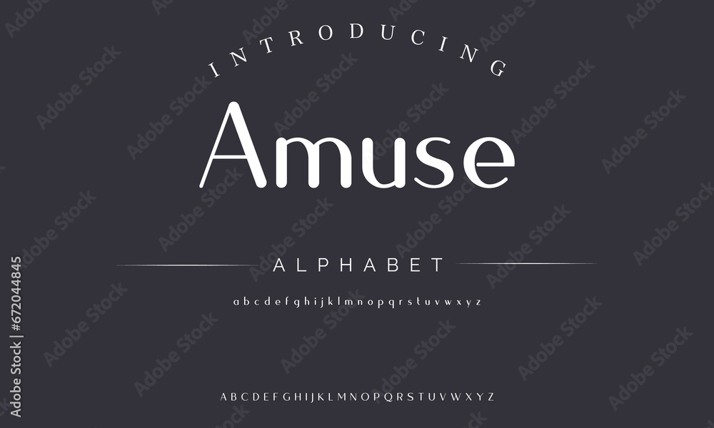 Amuse luxury alphabet font. Typography urban style fonts for fashion ...