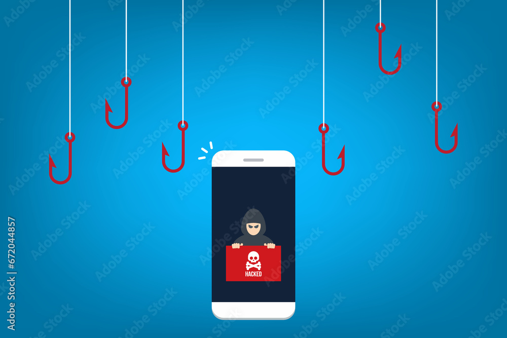 Hacker attack. Hackers and cybercriminals phishing, identity theft ...