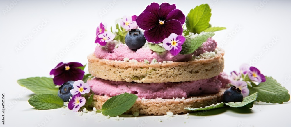 Gourmet tea bread image featuring a homemade cookie shaped like a macha ...