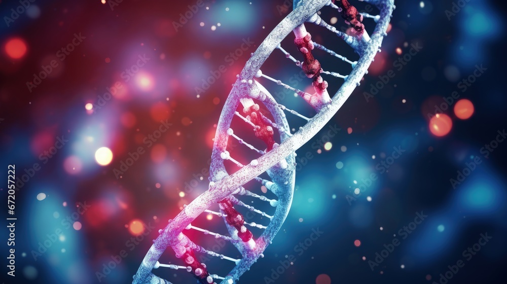 DNA helix structure, code made up of four chemical bases: adenine ...