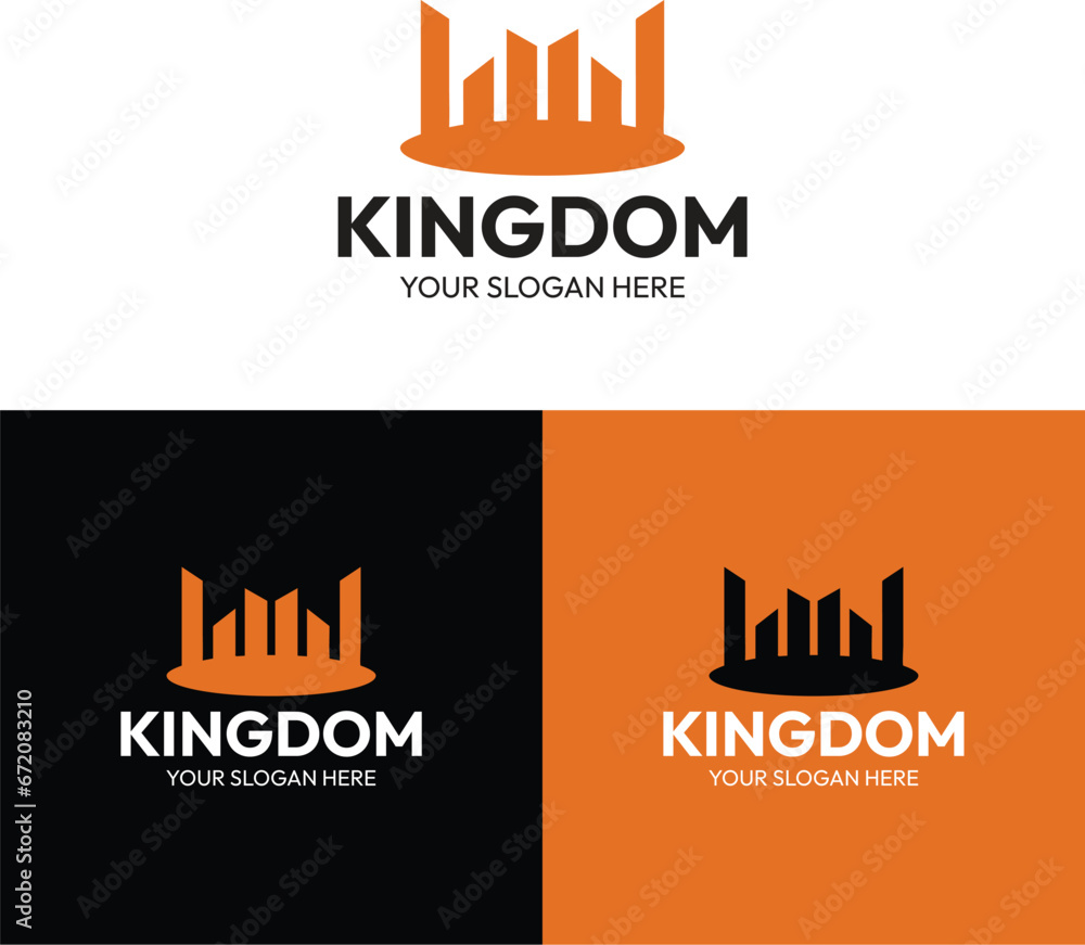 Vetor de kingdom logo, construction logo, architecture logo, pyramid ...