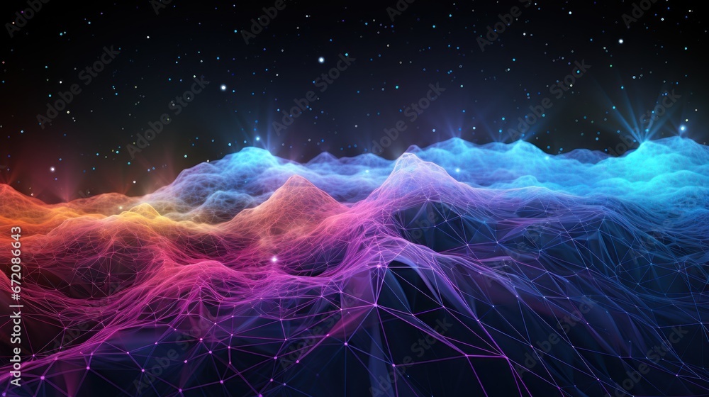 A backdrop featuring a neural network design. This creates a visually ...