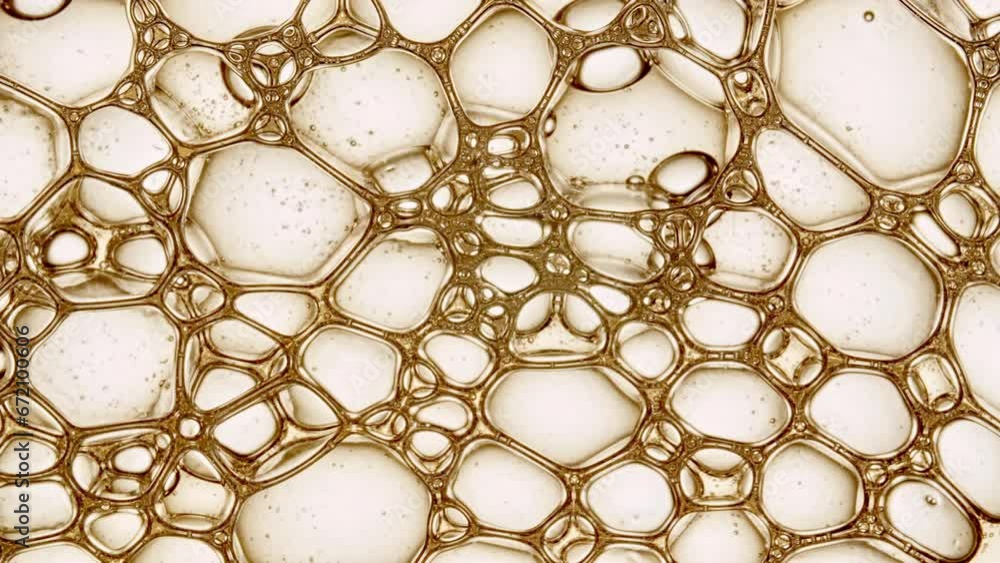 Transparent cosmetic gel fluid with molecule bubbles oil distribution ...