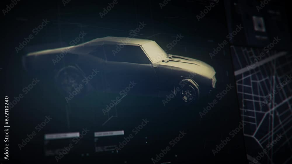 Live Tracking Of Car Moving On Highway In City In Modern Spying ...