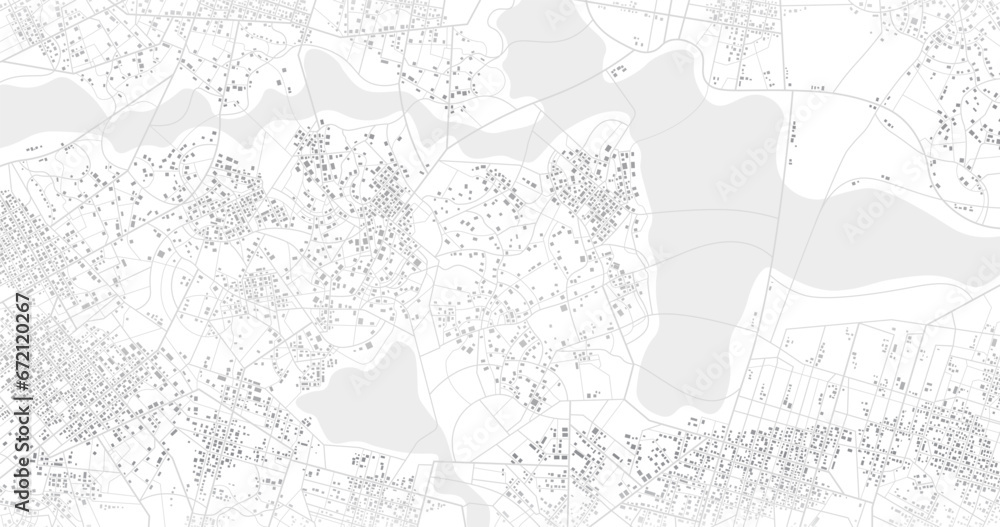 View from above the map buildings. Detailed view of city. Decorative ...