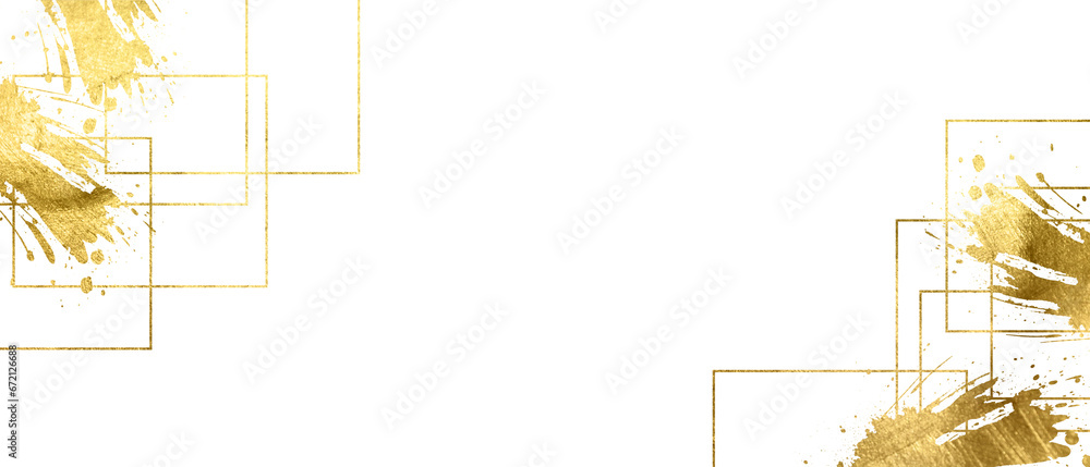 Gold sparkle splatter border . Gold Foil Frame Gold brush stroke on ...