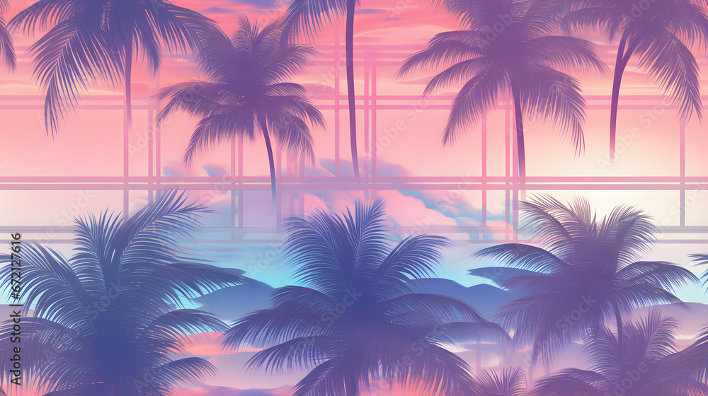 Vaporwave aesthetic with pastel grids texture Stock Illustration ...