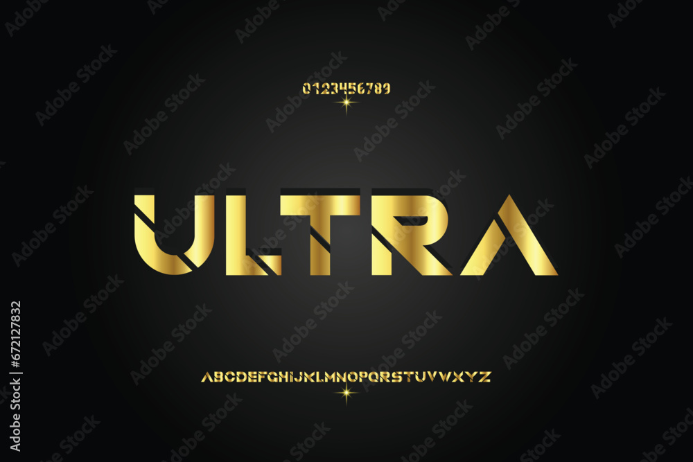 Ultra, abstract Fashion font alphabet. Minimal modern urban fonts for ...