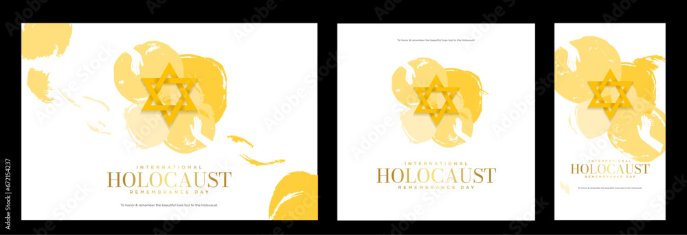 International Holocaust Remembrance Day Design Set. Banner, greeting ...