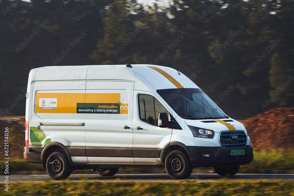 24.10.2023 Poland, Europe. Green Delivery Revolution. InPost's Fully ...