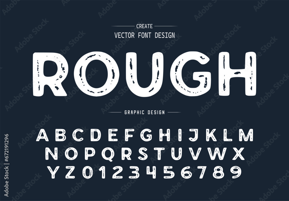 ROUGH Abstract Fashion font alphabet. Minimal modern urban fonts for ...