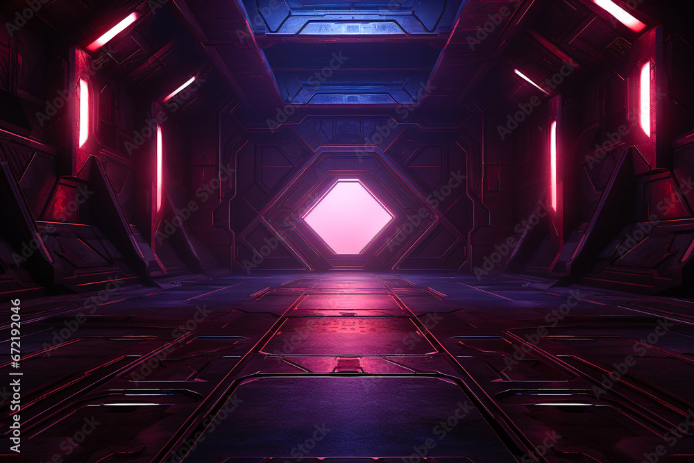 Technology virtual background. Gaming cyber backdrop, neon colored ...