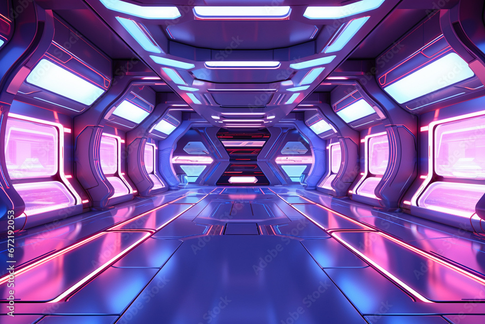 Technology virtual background. Gaming cyber backdrop, neon colored ...