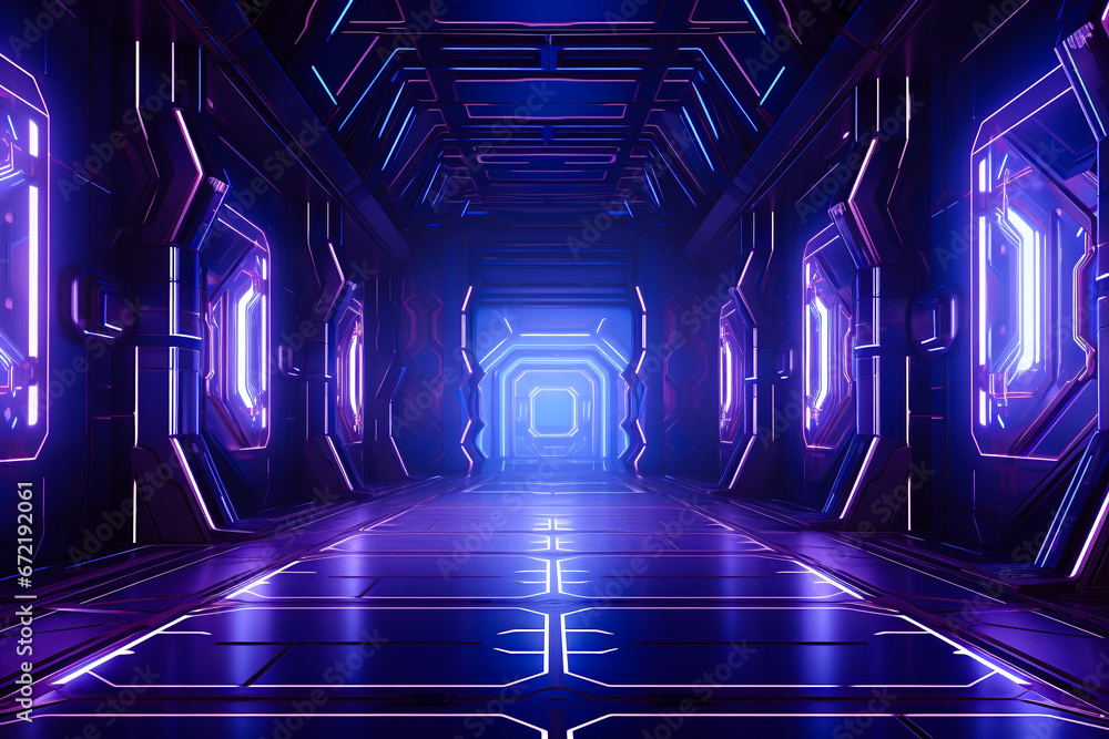 Technology virtual background. Gaming cyber backdrop, neon colored ...