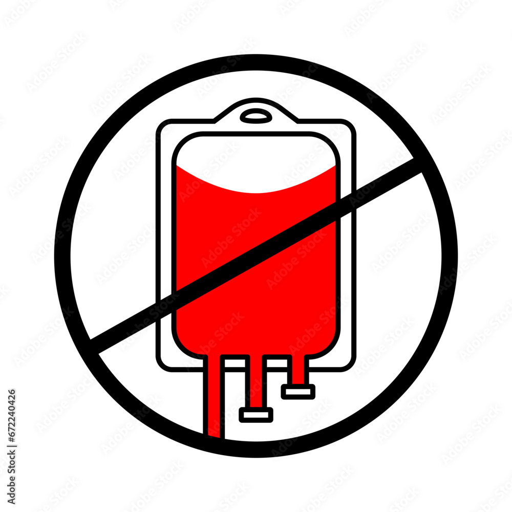 A label depicting the refusal of blood transfusion. Bloodless methods ...
