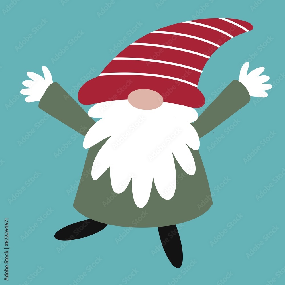 Happy Christmas gonk. This fun gnome like character has a big bushy ...