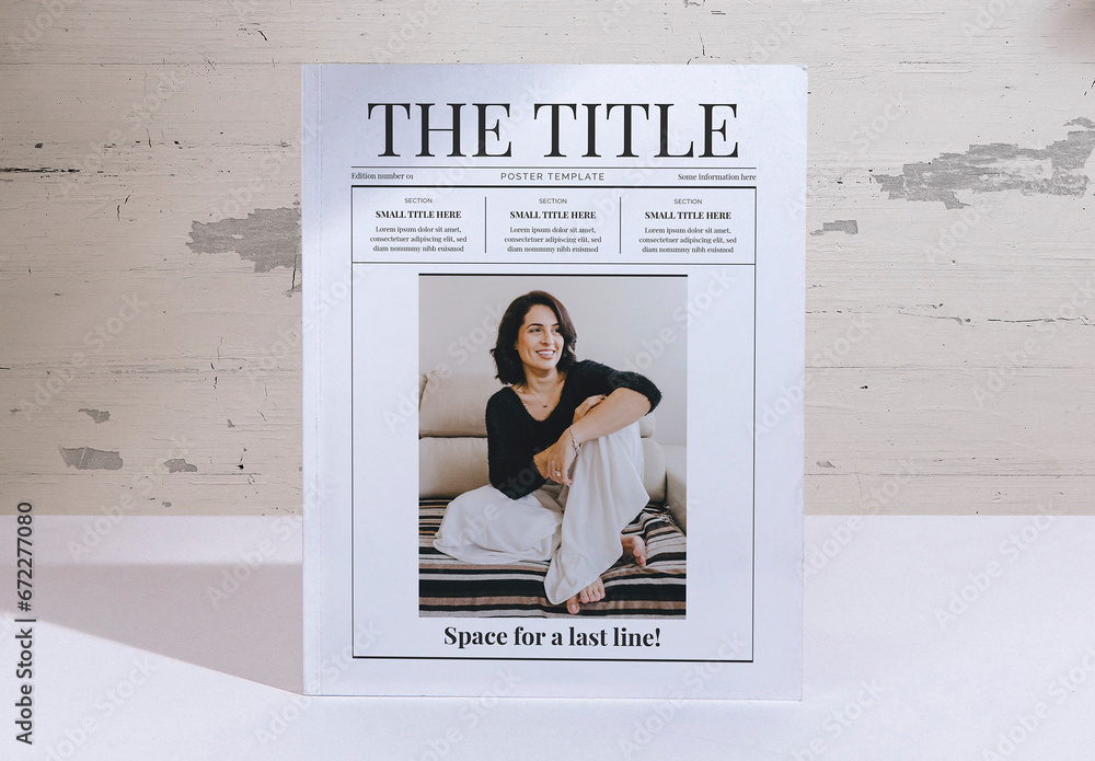 Magazine Mockup with Editable Customizable Cover 02 Stock Template ...