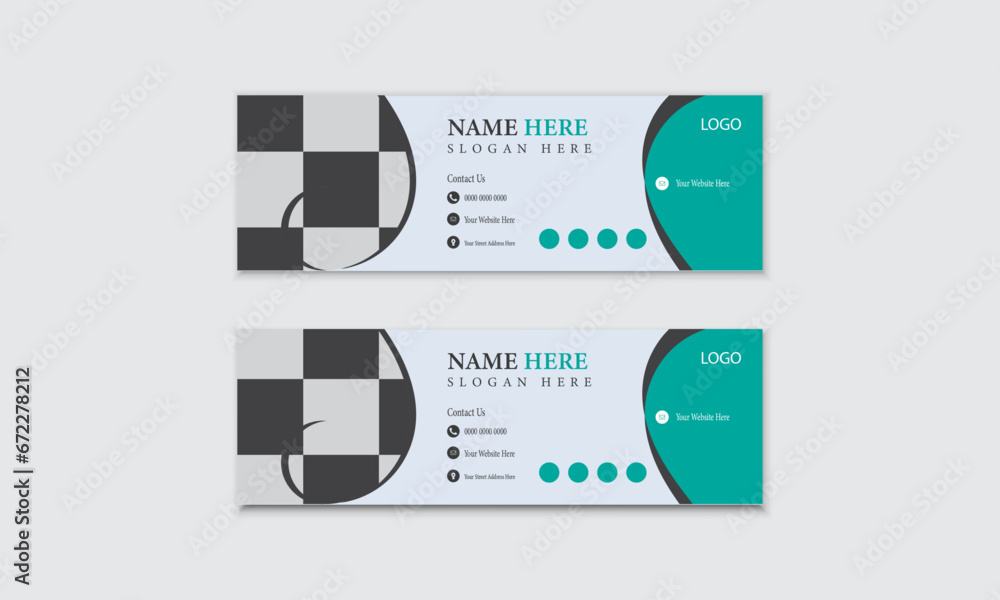 Email Signature Design. Business email signature banner. Creative ...