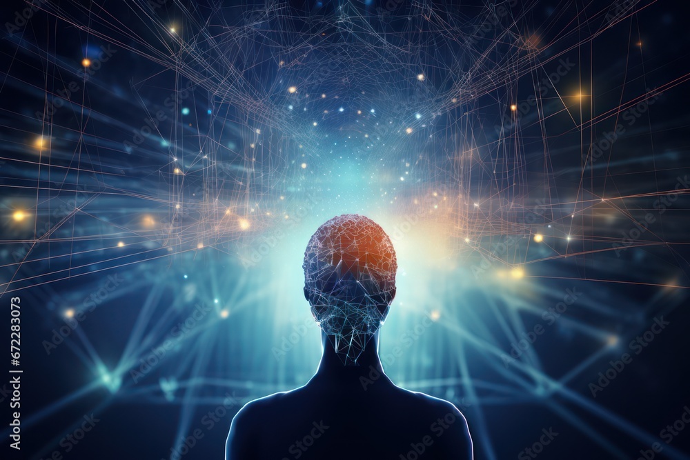 Futuristic Android Head Design with Intricate Cybernetic Integration ...