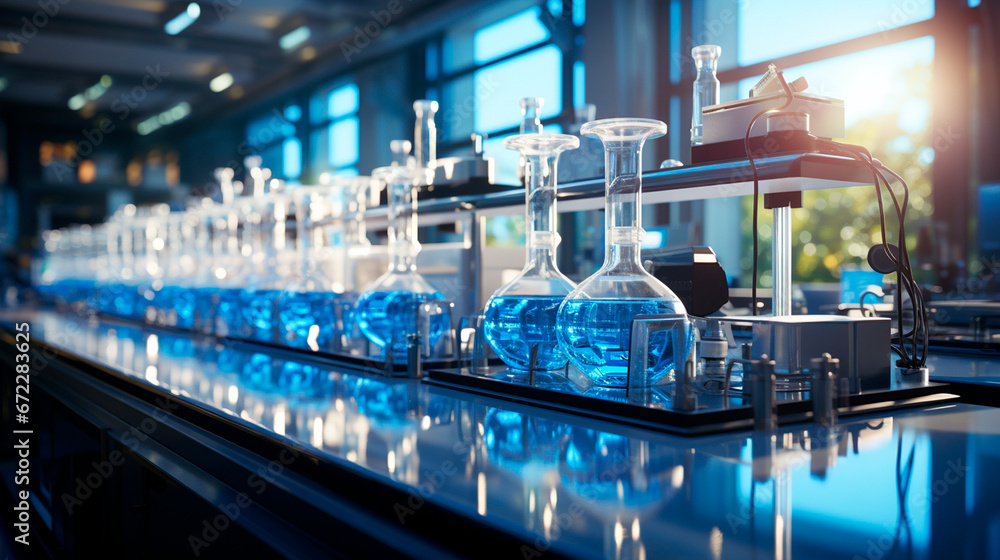 State-of-the-Art Biomolecular Research Facility: Pristine Lab Benches ...