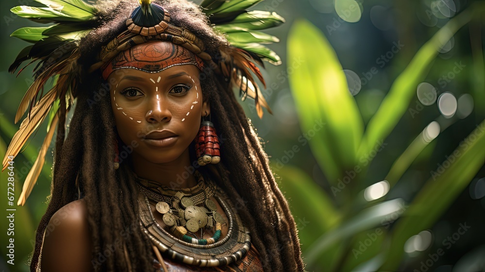 AI Generated portraits of tribes people all around the world Stock ...