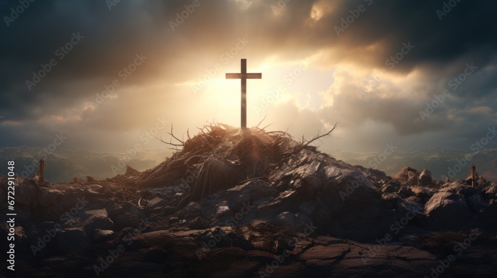holy cross symbolizing the death and resurrection of Jesus Christ Stock ...