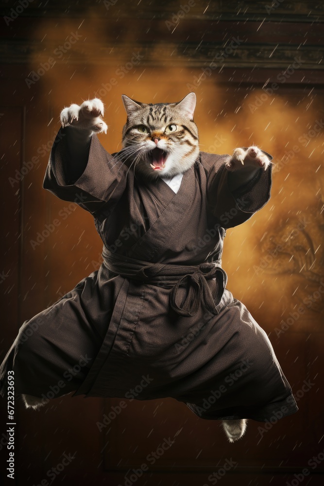 Cat, Karate, Kungfu, Kung fu, Poster, Martial, Claws, Angry, Jumping ...