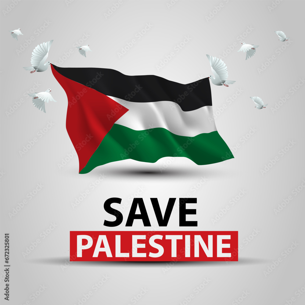 Save Palestine. Pray for Palestine flag wallpaper, flyer, banner, t ...