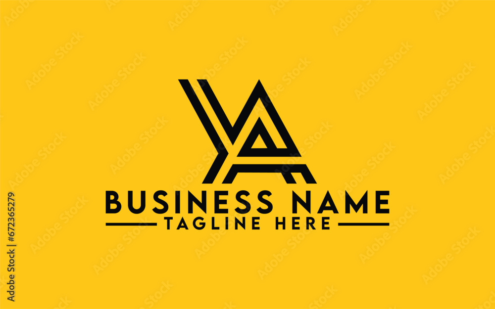 Letter YA Logo Design, YA Line art Monogram Logo Design Template Stock ...