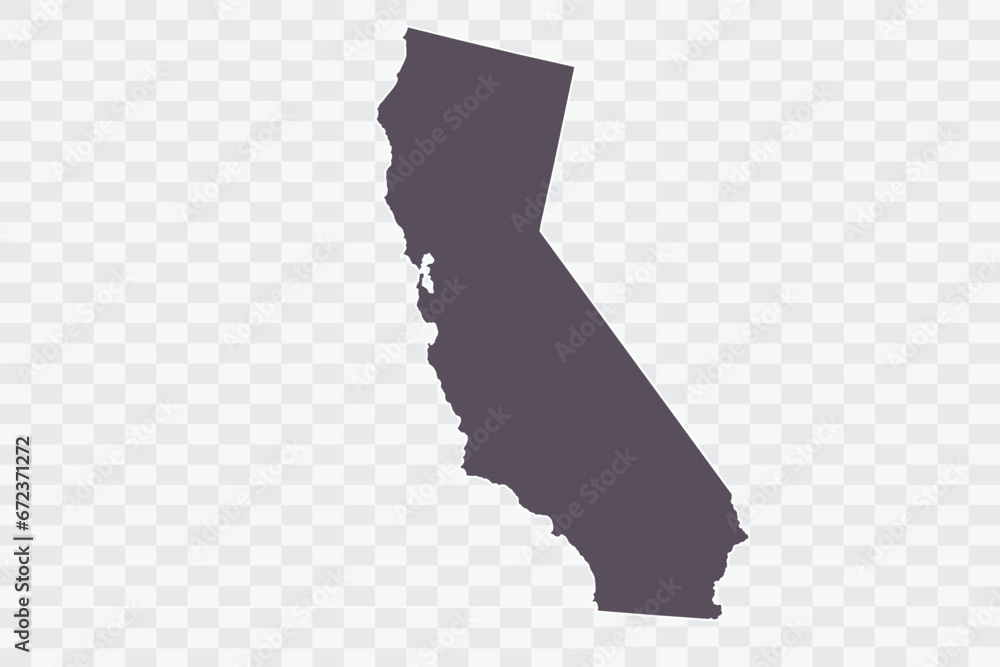 CALIFORNIA Map Graphite Color on White Background quality files Png ...