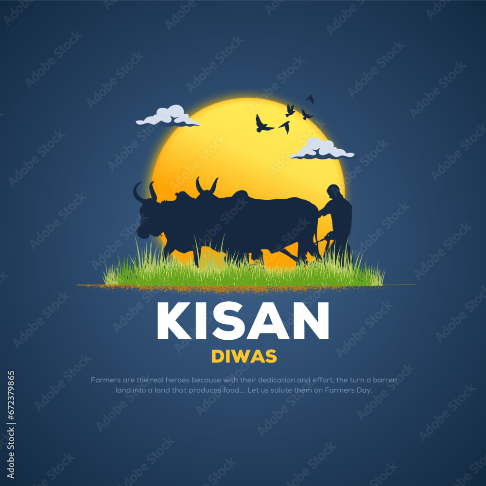 Vector illustration of kisan diwas. National kisan diwas 23rd December ...