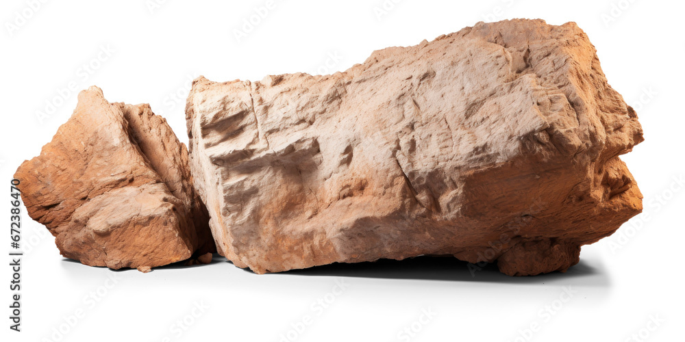 brown heavy rock, png file of isolated cutout object on transparent ...