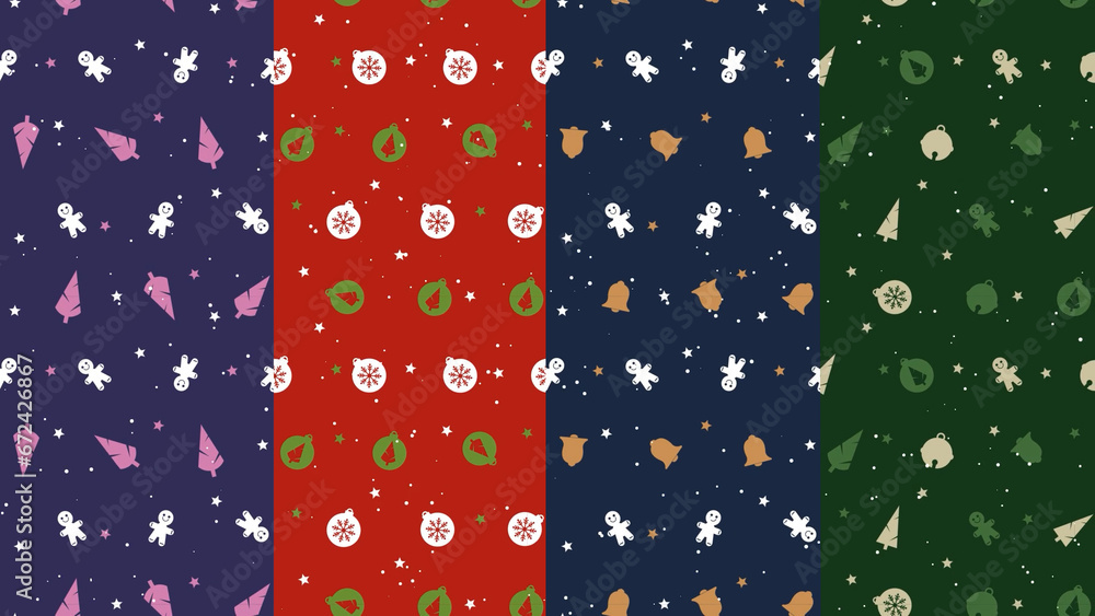 Looping Christmas Patterns Background Animation. Seamless Background ...