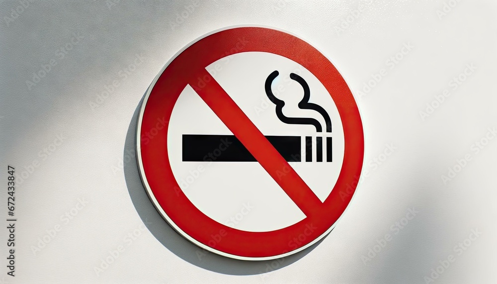 Universal No Smoking Sign with Bold Red Circle and Diagonal Line Design ...