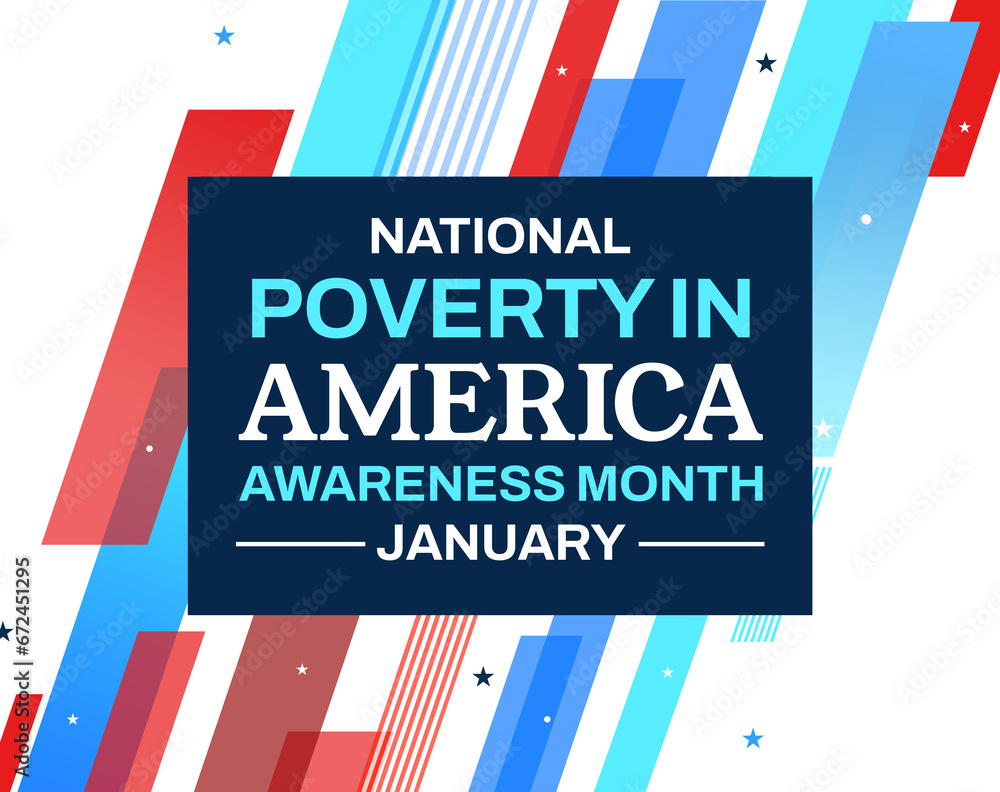 National Poverty in American Awareness Month wallpaper with US flag ...