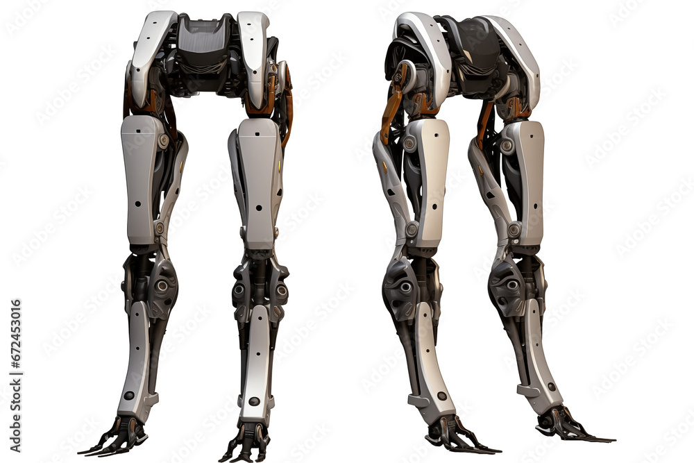 Realistic Exoskeleton robot legs PNG isolated on white and transparent ...