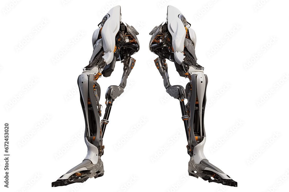 Realistic Exoskeleton robot legs PNG isolated on white and transparent ...