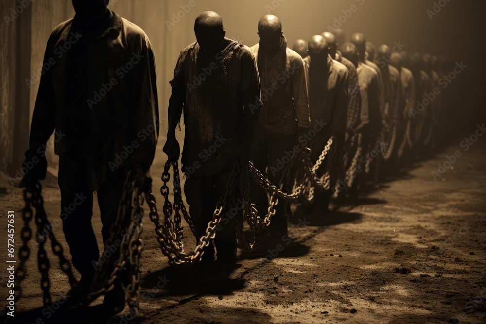 Slavery, violence against man, oppression of man's freedom, against man ...