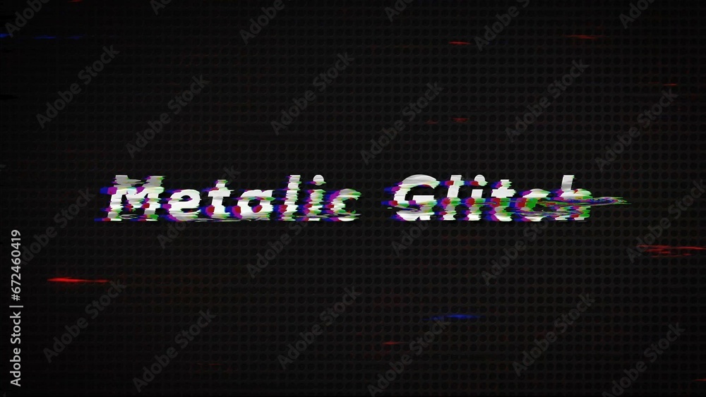 Metalic RGB Glitch Text Title Intro Stock Template | Adobe Stock