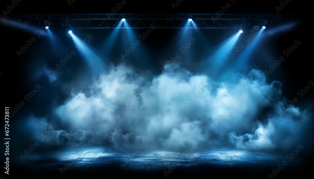 Smoke clouds atmosphere fog floor texture with spotlight. Perfect ...