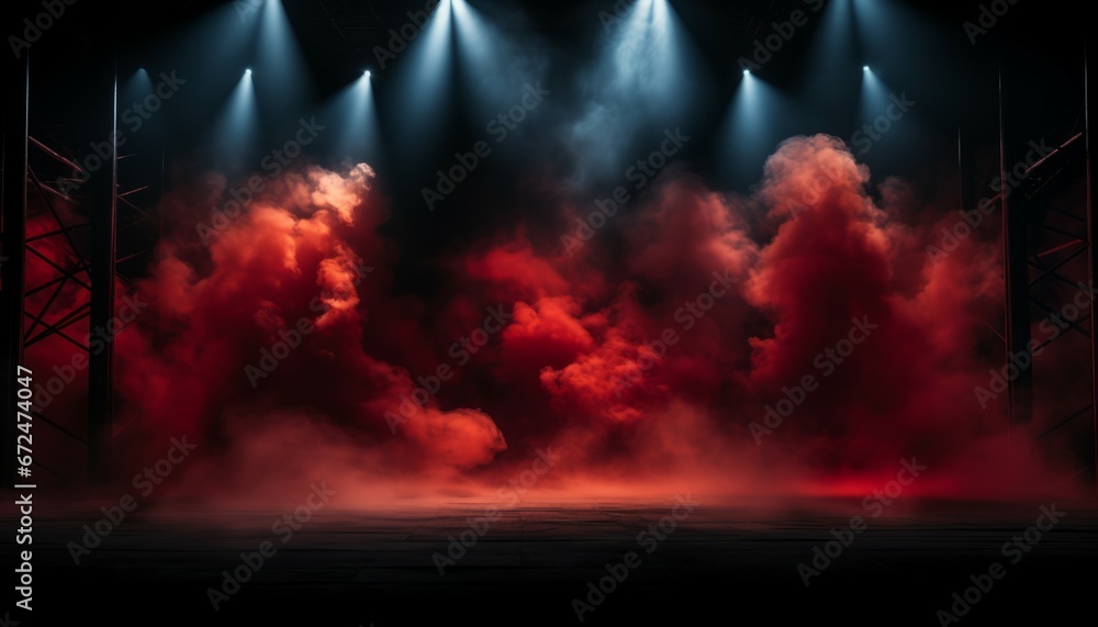 Smoke clouds atmosphere fog floor texture with spotlight. Perfect ...