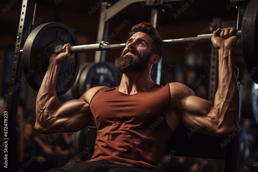 Man Lifting Weights in the Gym, Building Strength and Resilience ...