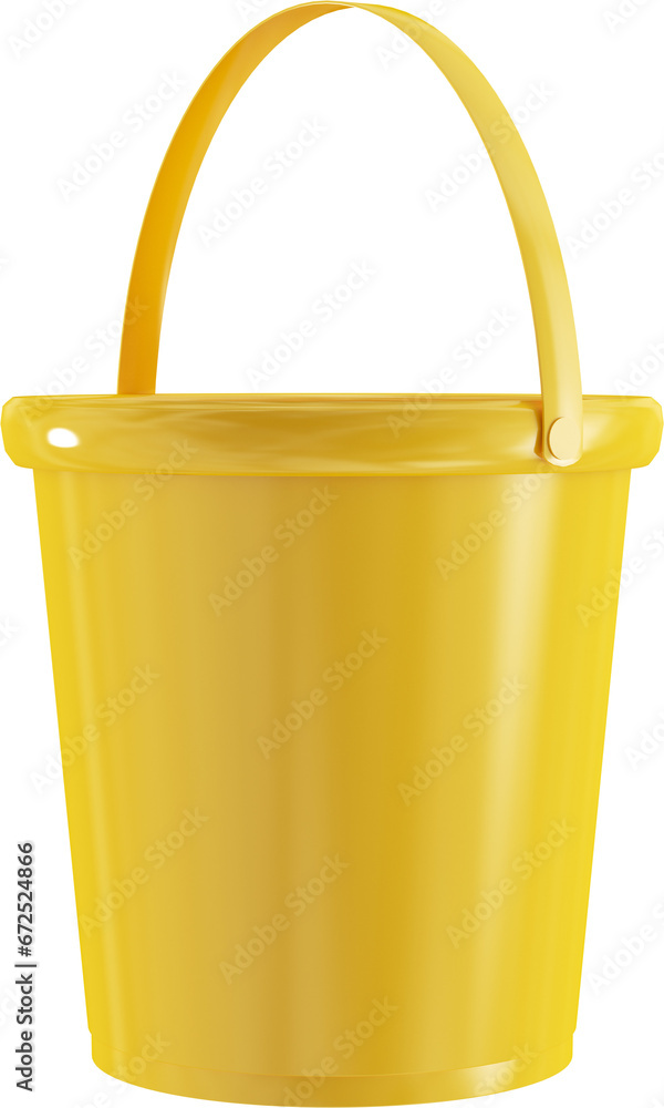 Digital png illustration of yellow bucket on transparent background ...