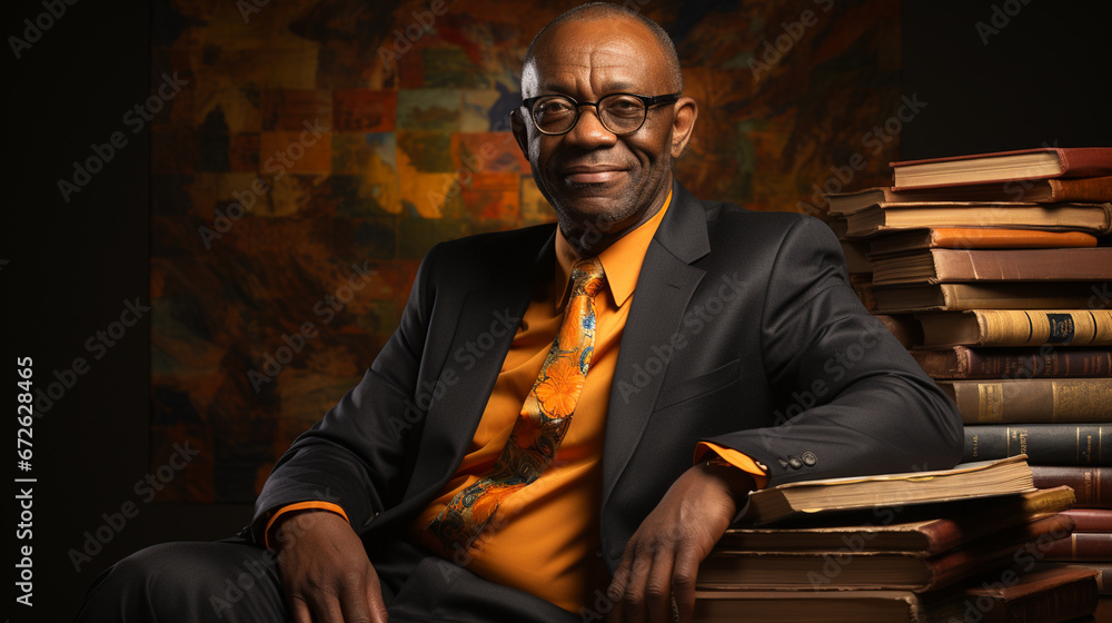 Literary Legends: A composition featuring renowned Black authors and ...