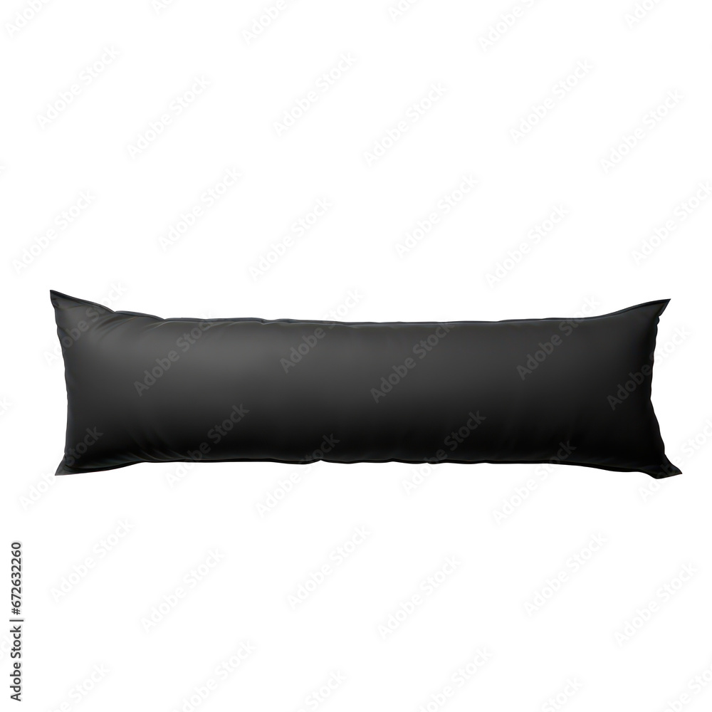 black bodypillow mockup isolated on transparent background,transparency ...