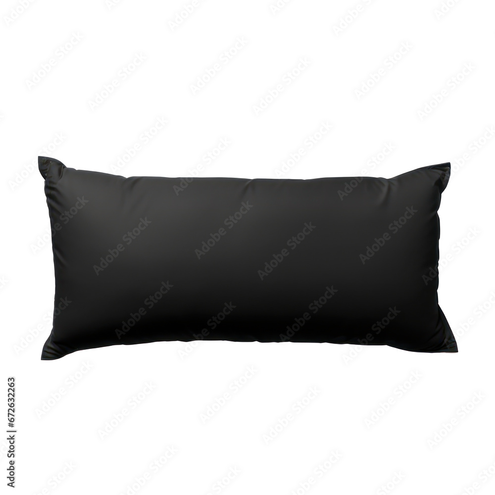 black bodypillow mockup isolated on transparent background,transparency ...