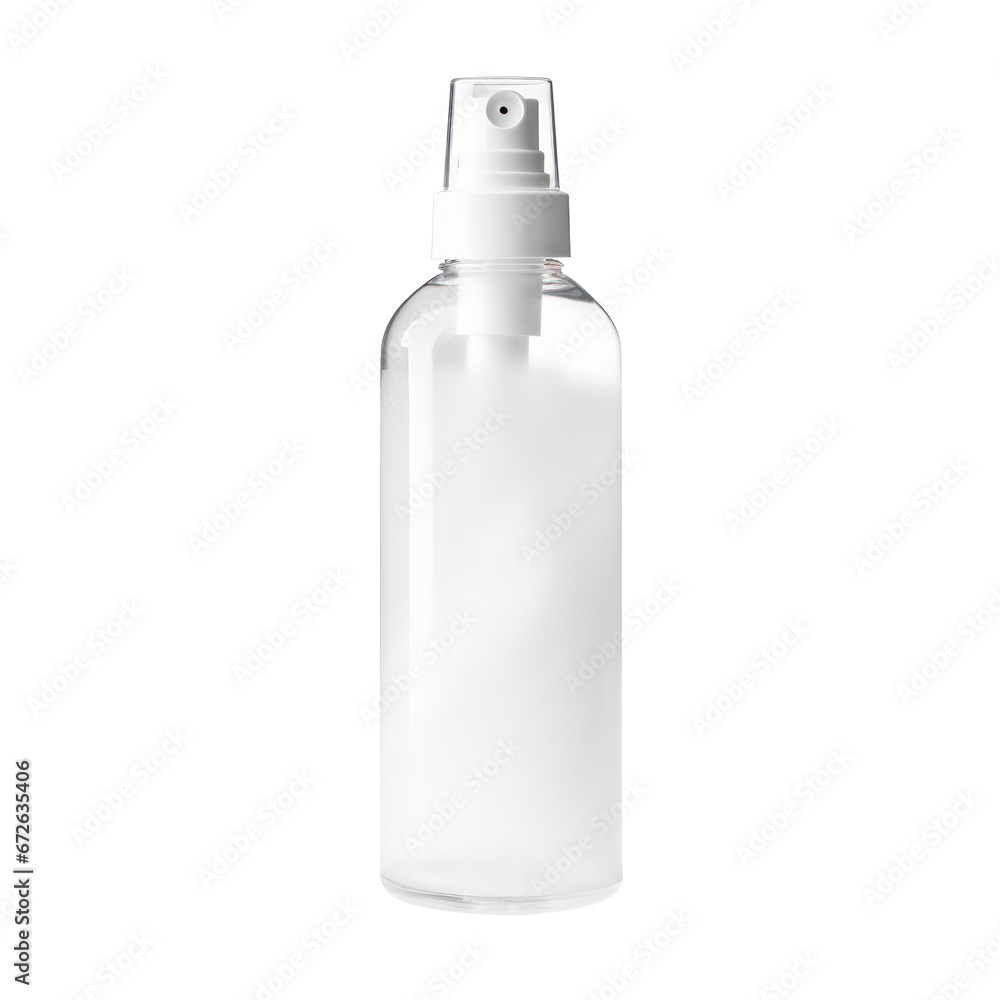 White mist spray bottle mockup isolated on transparent background ...