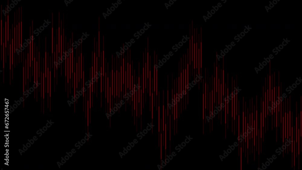 Abstract red falling financial linear graph chart background. Seamless ...