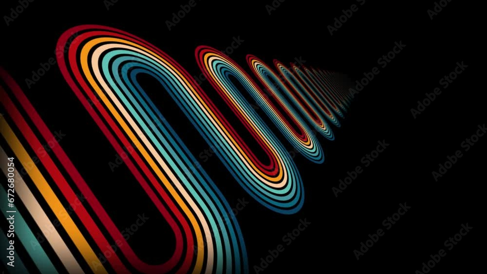 Vidéo Stock Vintage Striped Backgrounds, Loop Samples, Retro Colors ...