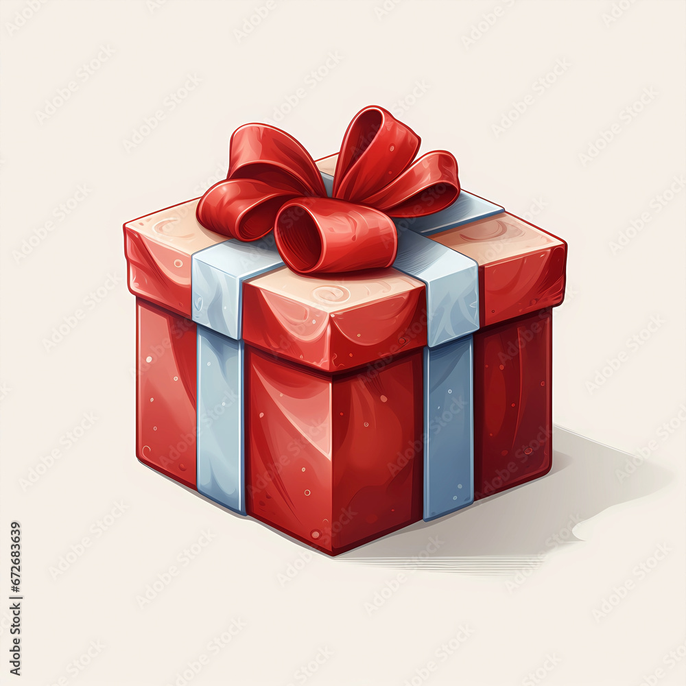 Cartoon gift wrapping box illustration material Stock Illustration ...